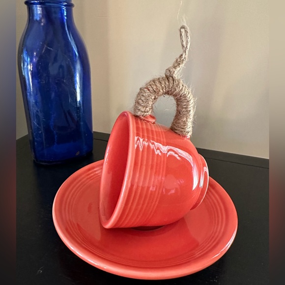 Fiestaware | Art | Nwot Bird Feeder Yard Art Fiesta Ware Persimmon ...